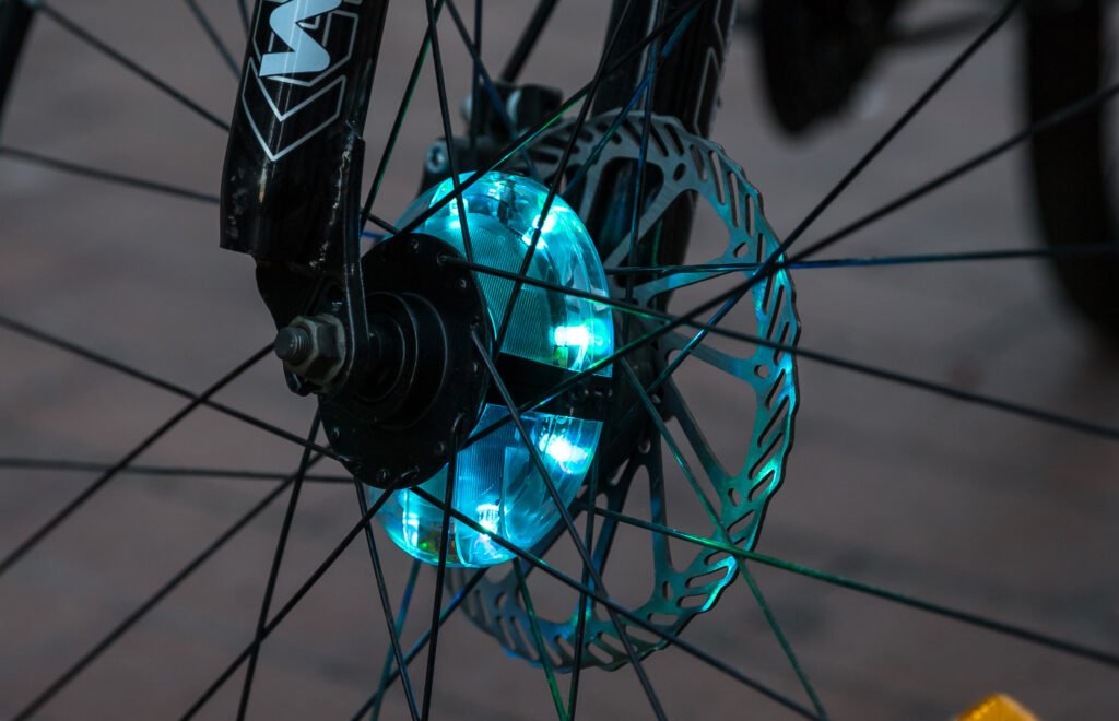 Waterproof USB Rechargeable LED Bike Wheel Lights (7 LED, 9 Colors ...